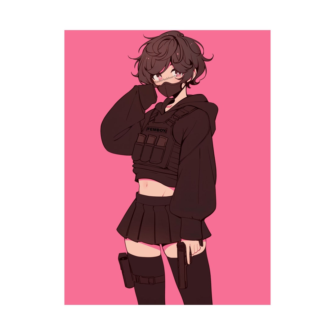 Tactical Femboy - Matte Vertical Art Print - Etsy