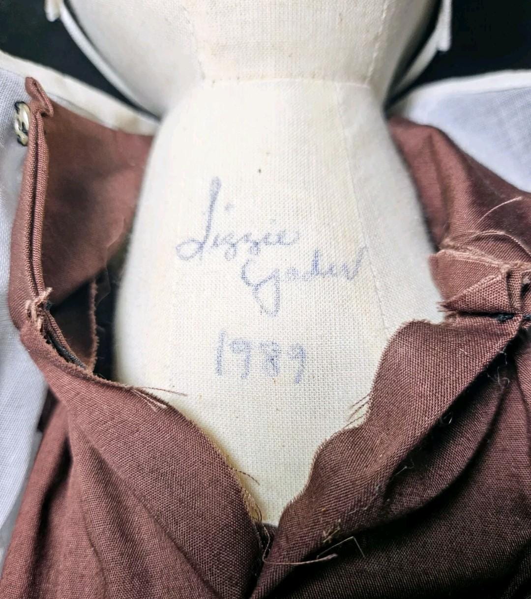 Vintage- Handmade Faceless Cloth Amish Doll- Signed by Lizzie Yoder - Etsy