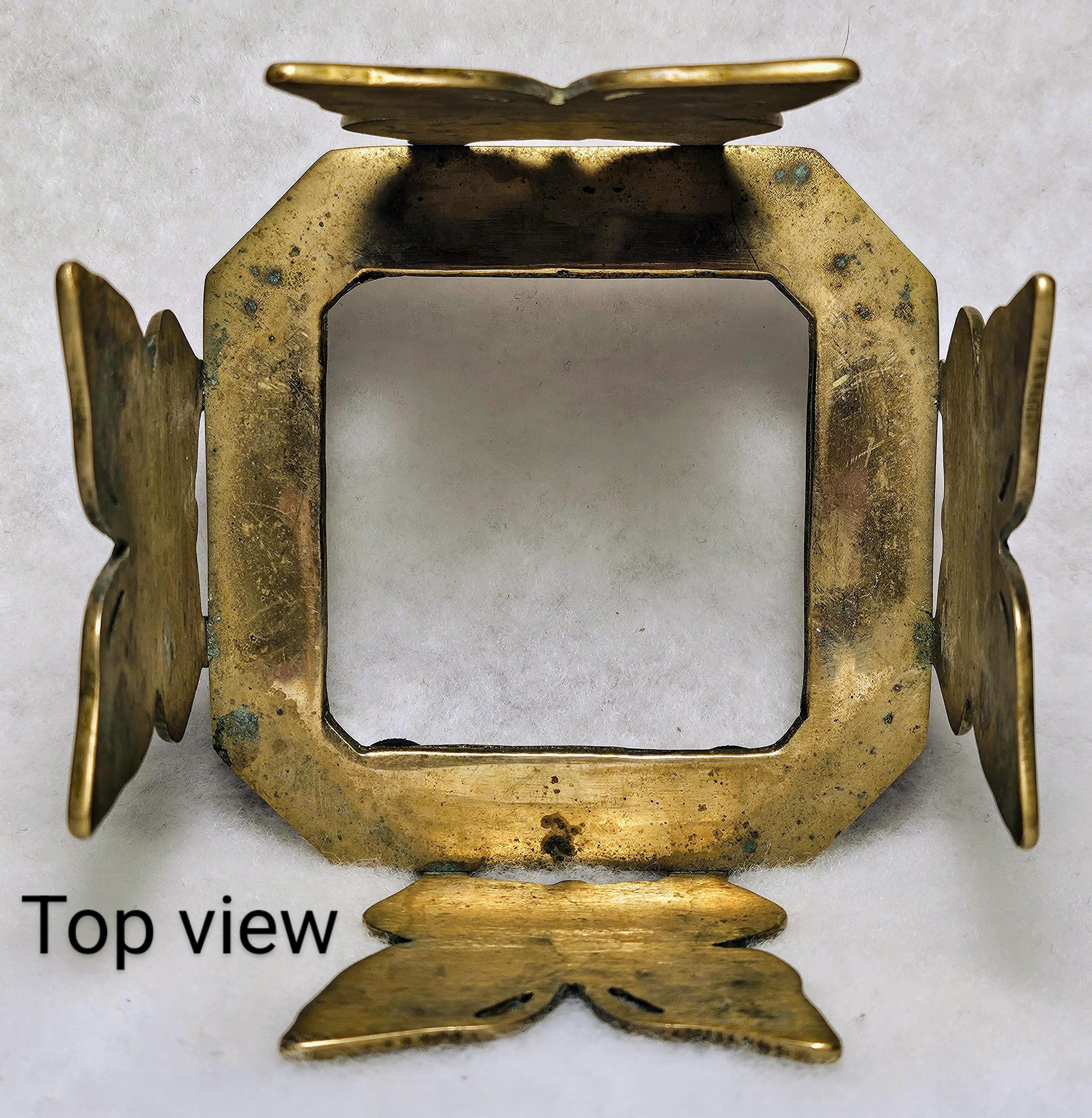 Vintage- Andrea by Sadek- Four Sided Candle Holder- Butterflies - Etsy
