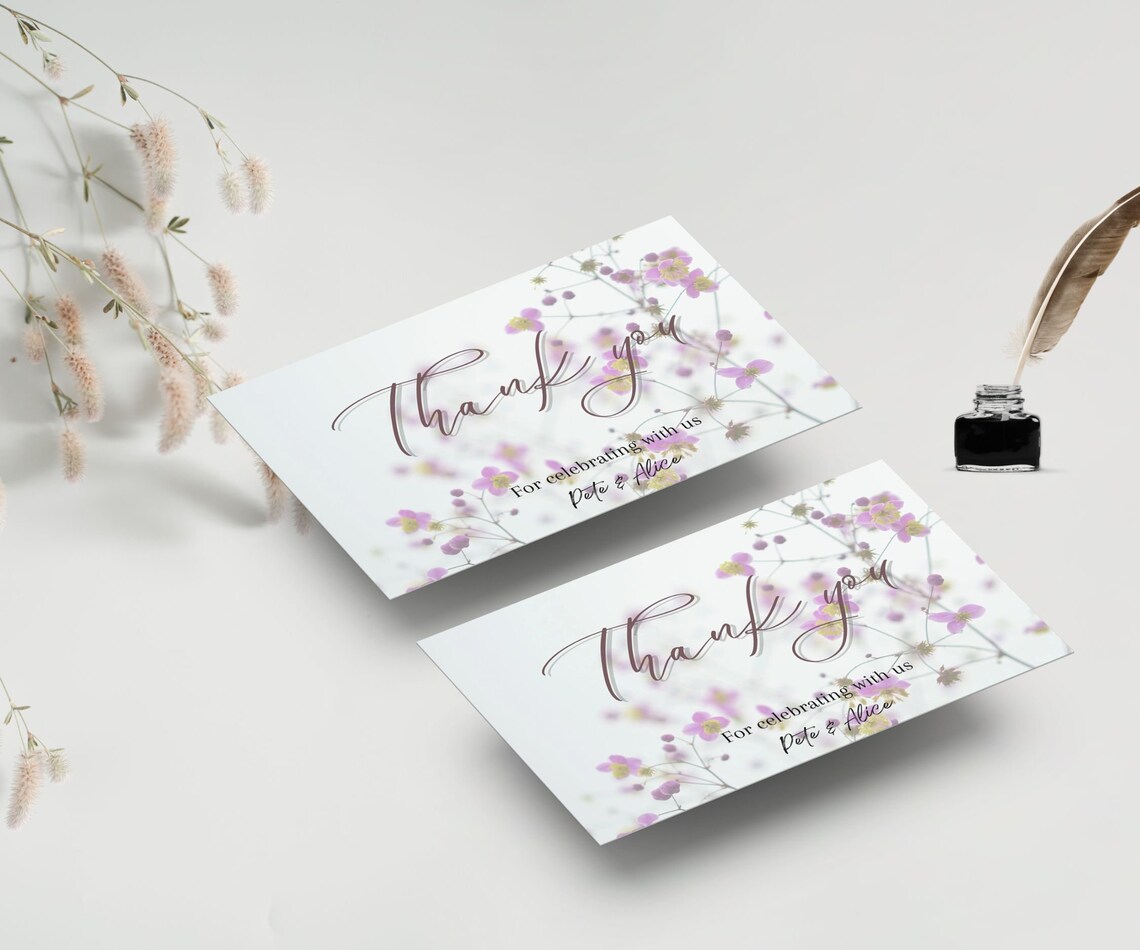 Thank You Card, Editable Thank You Card Template, Printable Thank You ...