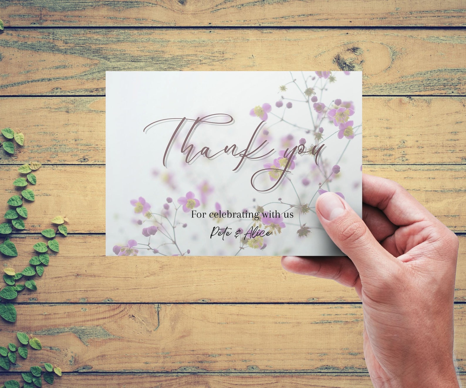 Thank You Card, Editable Thank You Card Template, Printable Thank You ...
