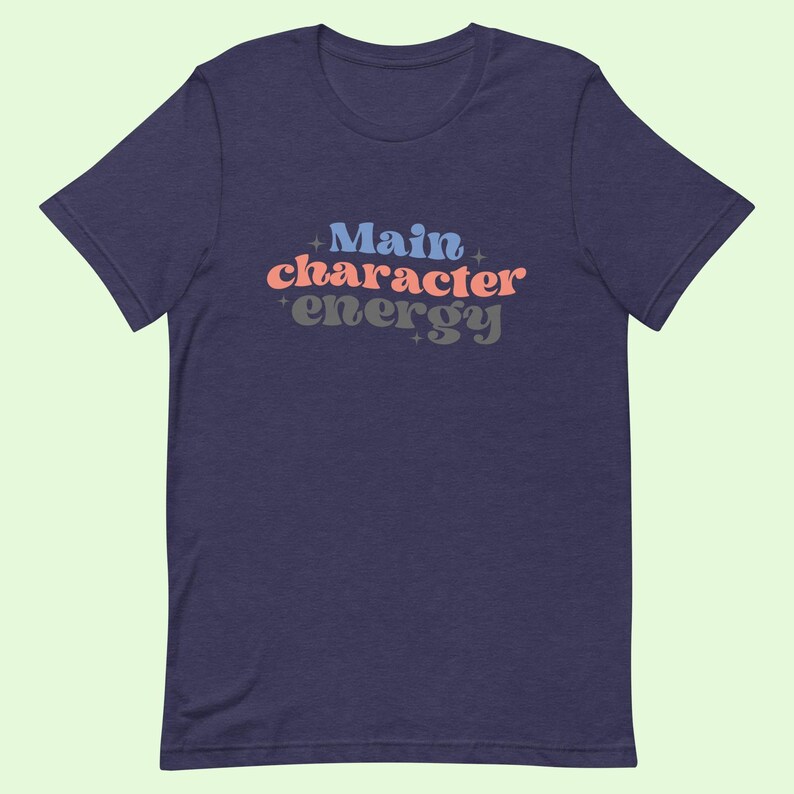 Main Character Energy Graphic T-shirt for Readers, Gift for Library ...