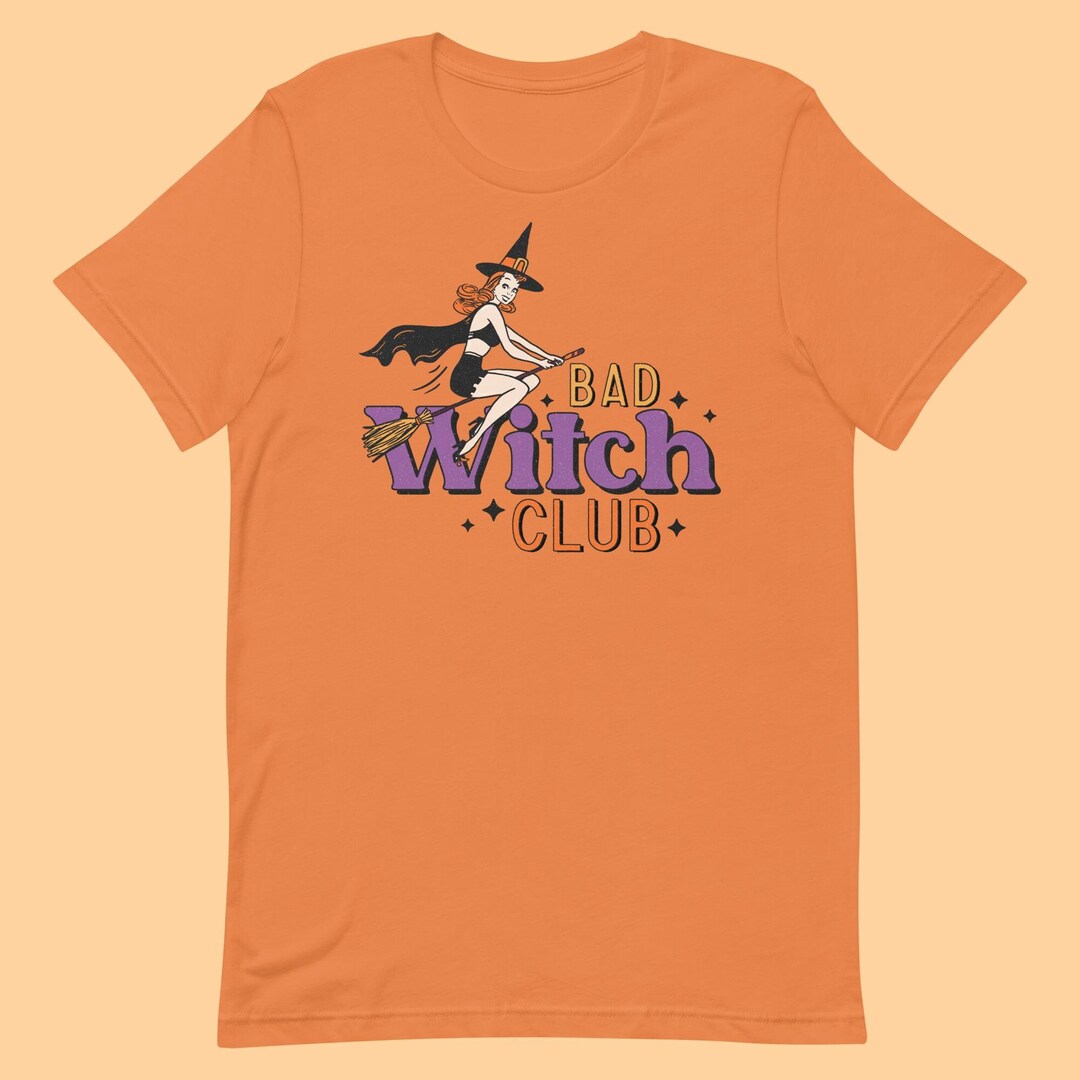 Bad Witch Club Cute Graphic T-shirt for Halloween - Etsy