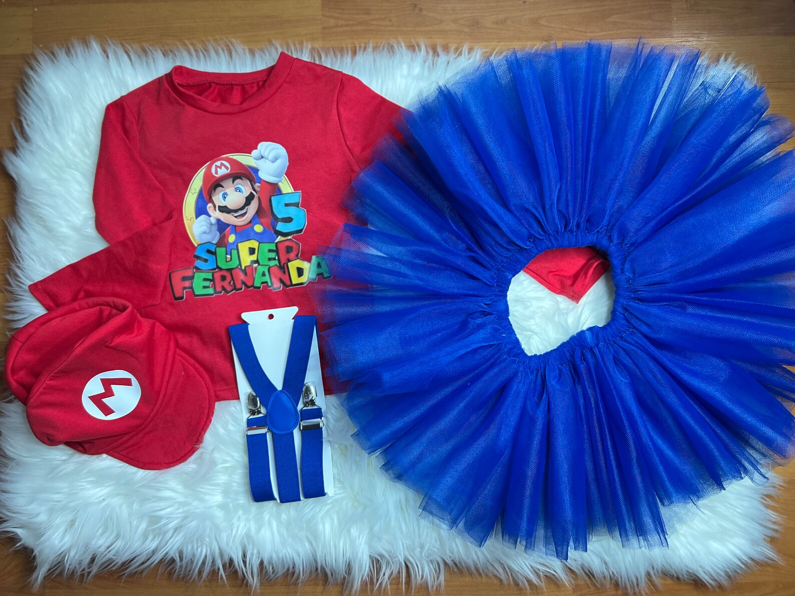Mario Bros Tutu for Girls Personalized With Name and Age. - Etsy