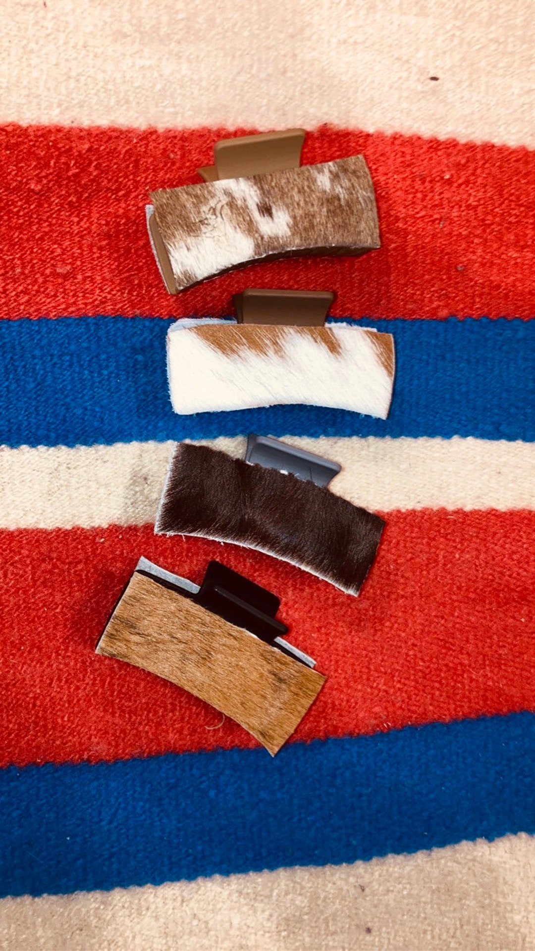 Branded Cowhide Claw-clips - Etsy