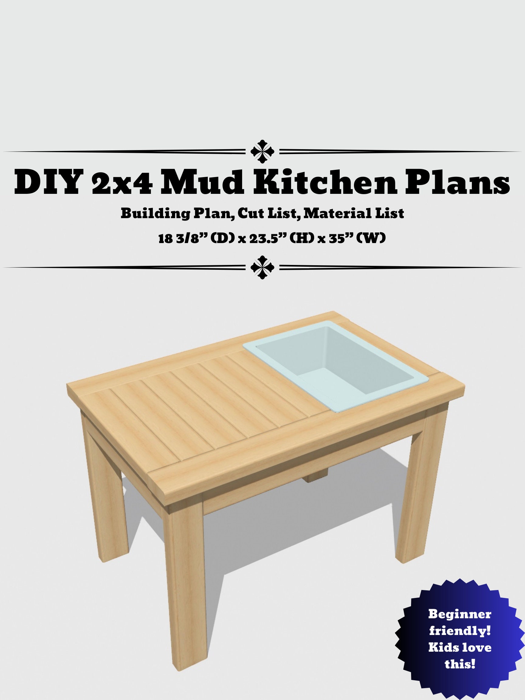 DIY Mud Kitchen Plan: Build a Kid's Mud Kitchen With 2x4's - Creative ...