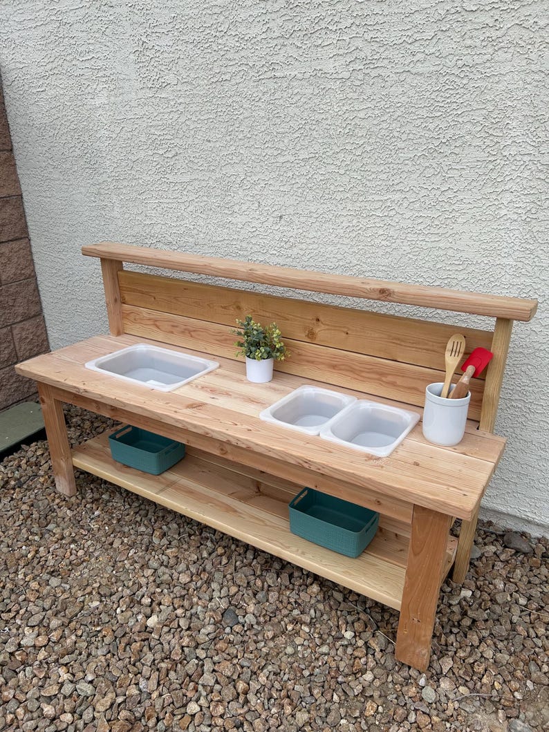 DIY Mud Kitchen Plan: Create an Outdoor Culinary Wonderland (36"x20"x66 ...