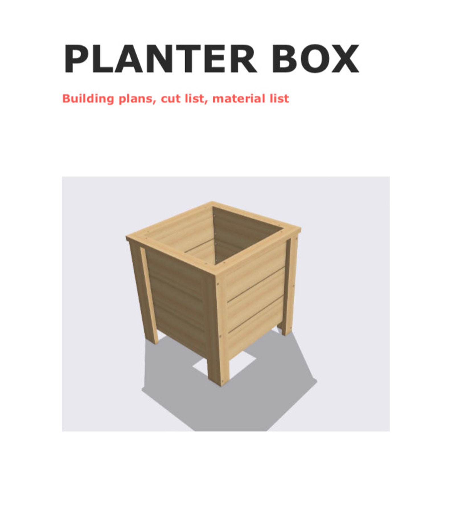 Planter Box, DIY, Building Plans, Beginner Friendly - Etsy