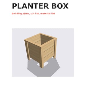 Planter Box, DIY, Building Plans, Beginner Friendly - Etsy