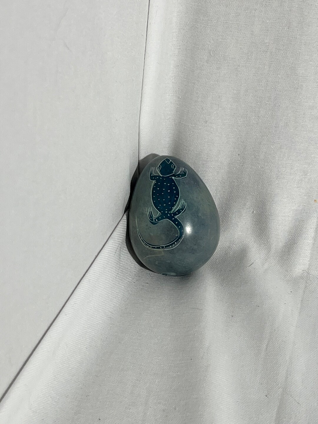Kisii Soapstone Egg W/lizard - Etsy