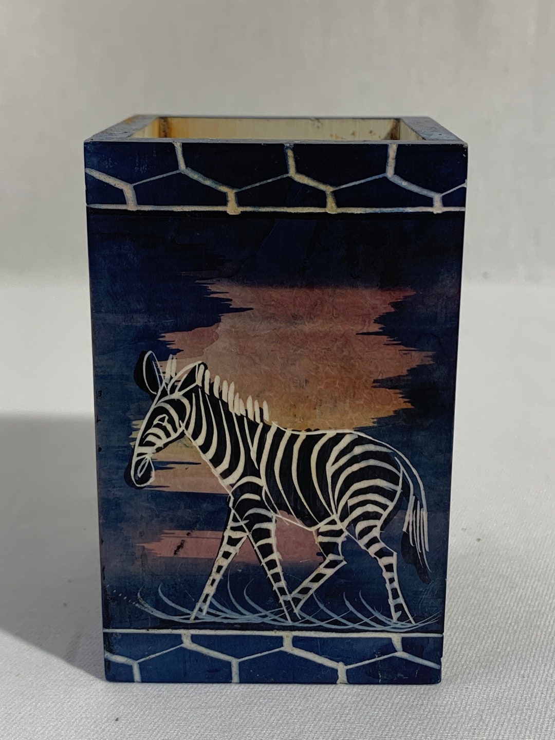 Kisii Soapstone Zebra Pencil Holder - Etsy