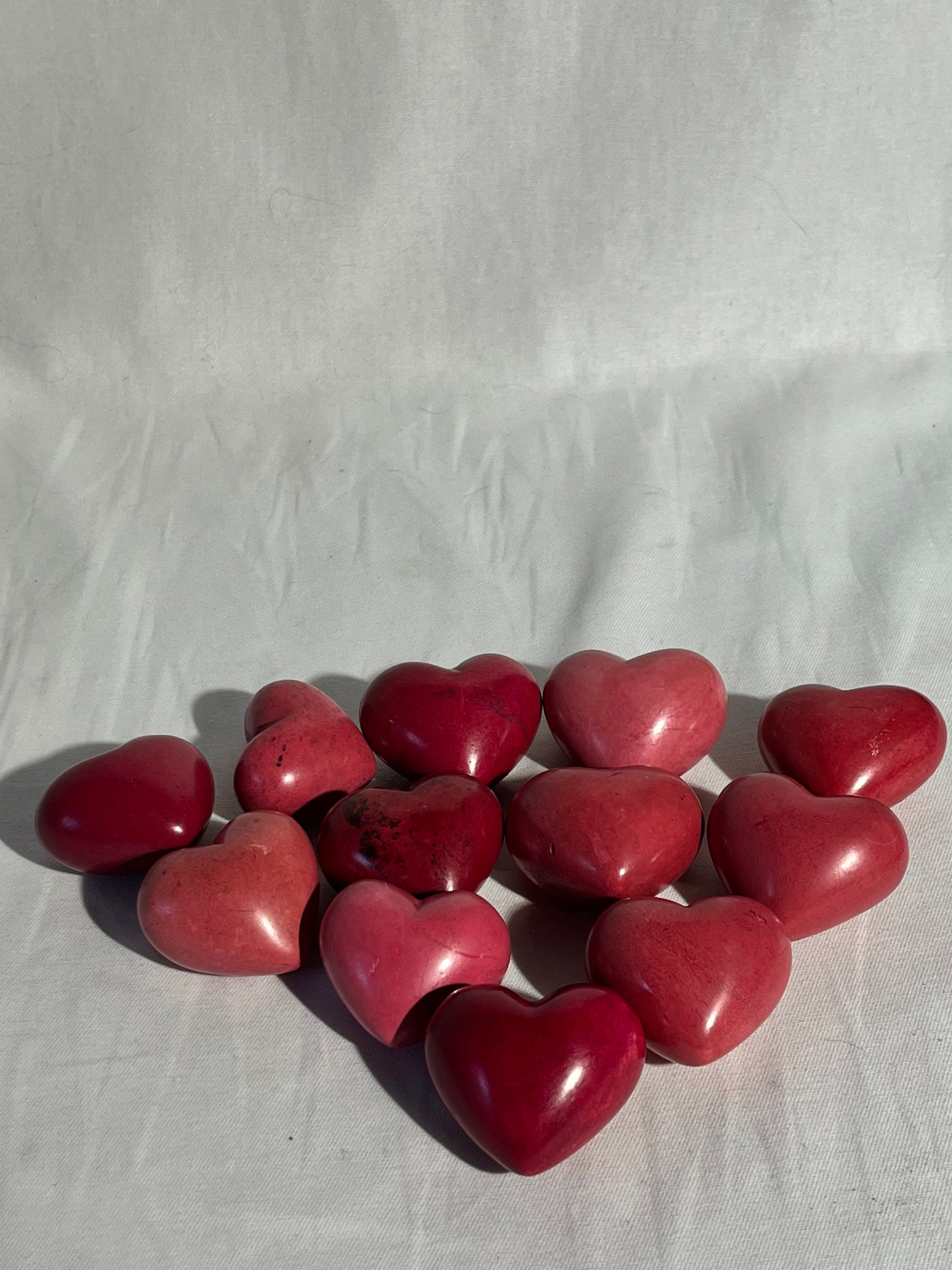 Kisii Soapstone Hearts- Set of 12 - Etsy