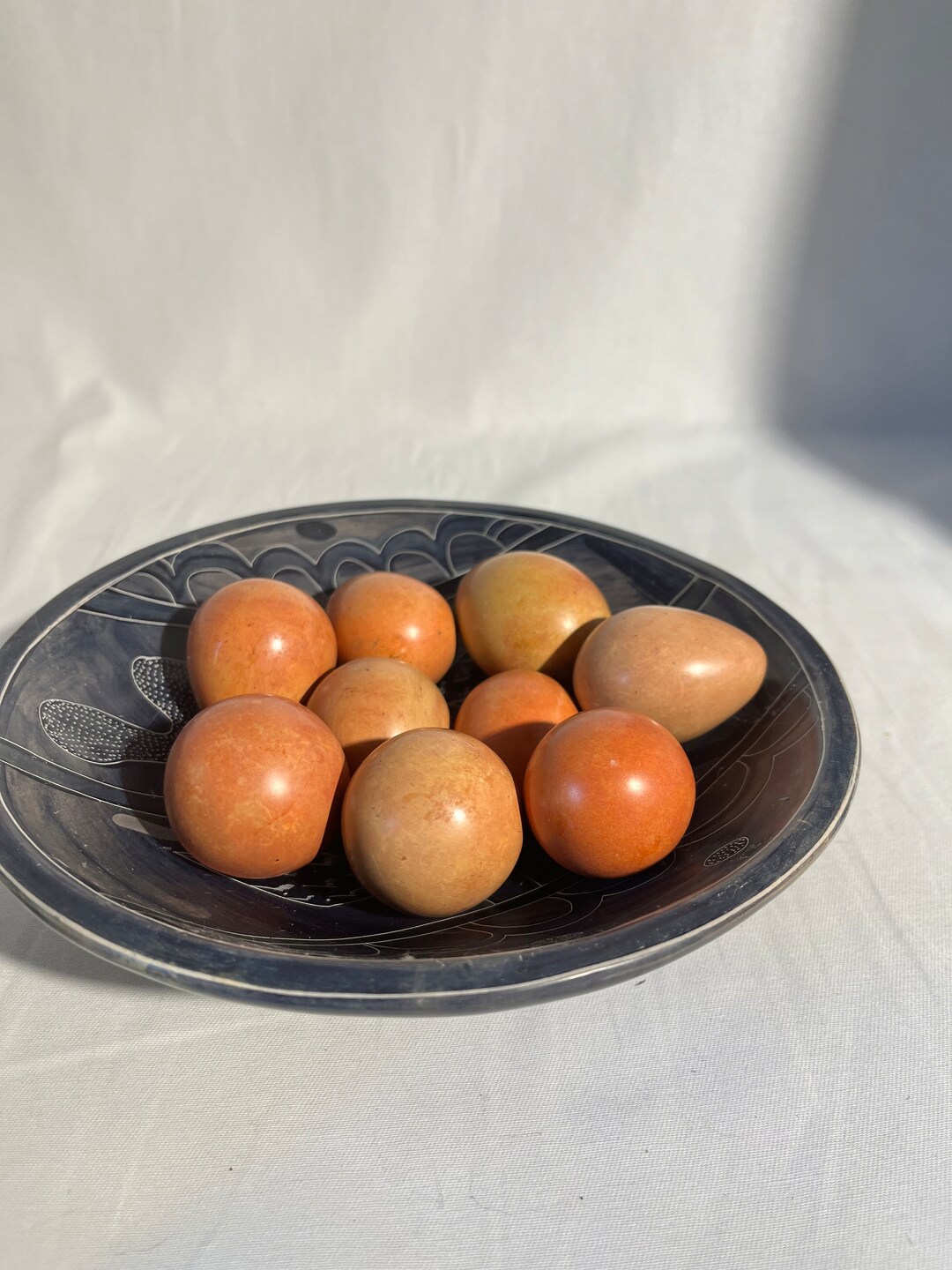 Kisii Soapstone Eggs -set of 9 - Etsy