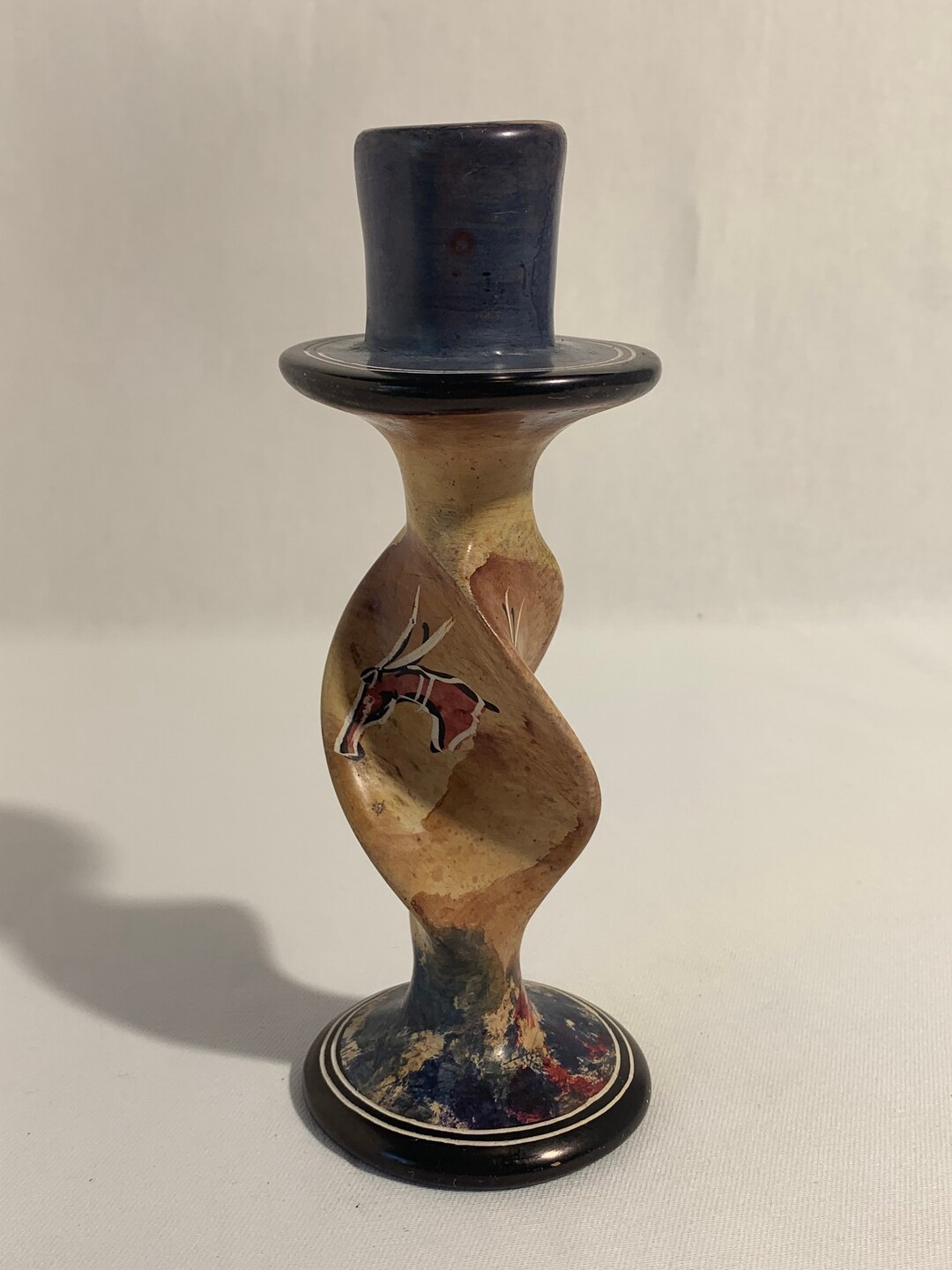 Kisii Soapstone 6.5" Wildebeest Candlestick - Etsy