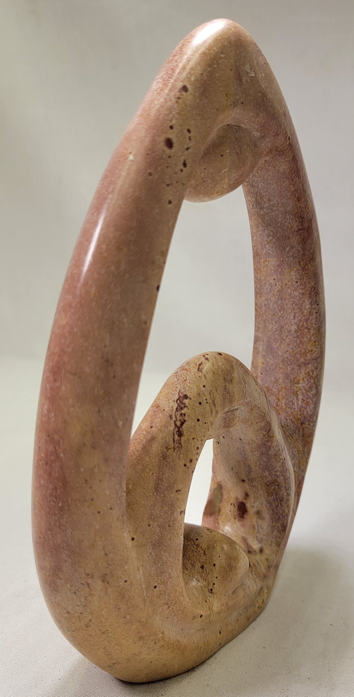 Kisii Soapstone Angel With Mary and Jesus Sculpture- Hand Carved in ...