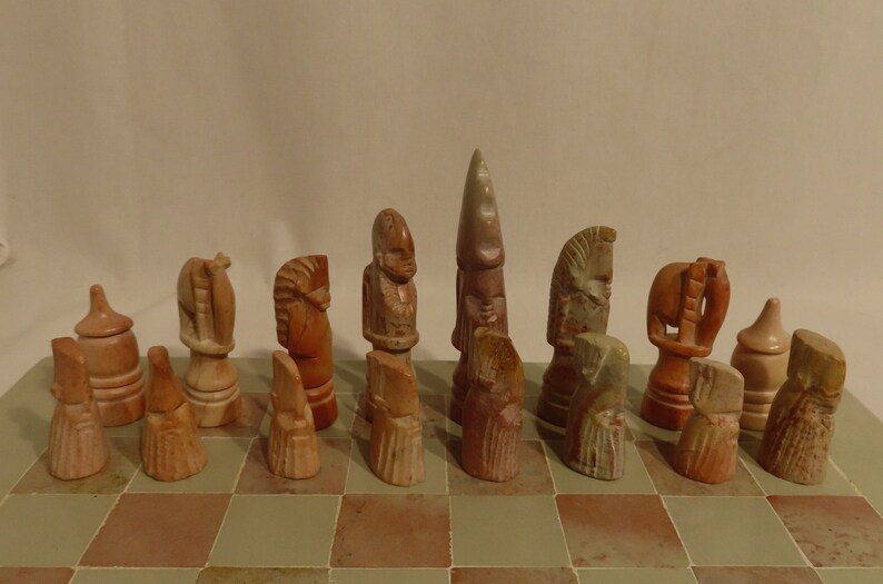 Kisii Soapstone Chess Set- Hand Carved in Kenya - Etsy