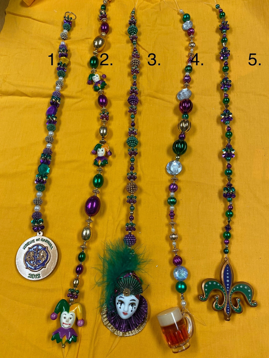 Hand Made Mardi Gras Hanging Beads - Etsy