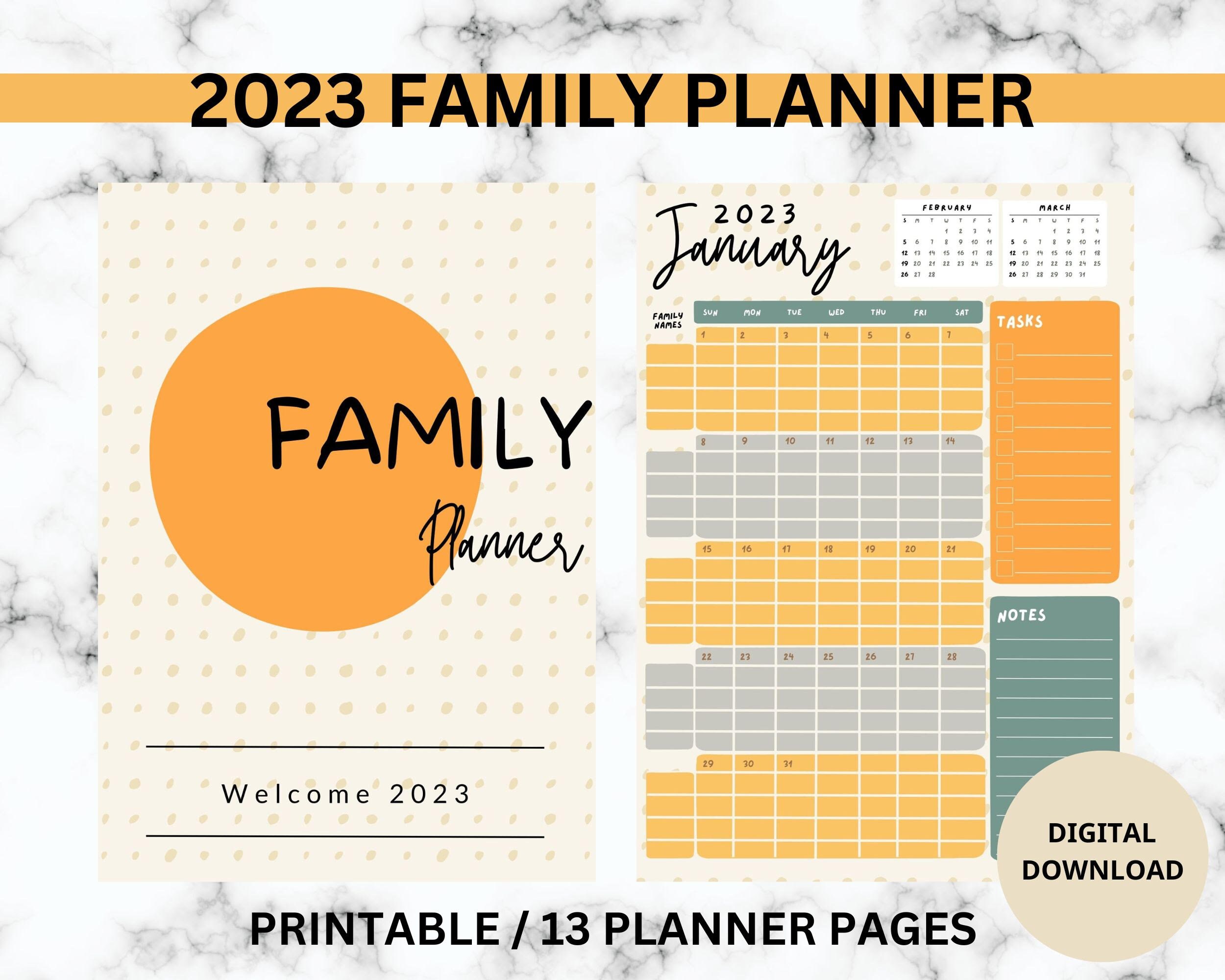 Family Planner 2023 (printable) to Stay Organized and Productive ...