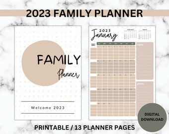 Family Planner 2023 (printable) to Stay Organized and Productive ...