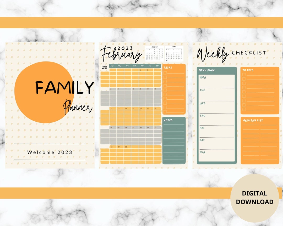 Family Planner 2023 (printable) to Stay Organized and Productive ...