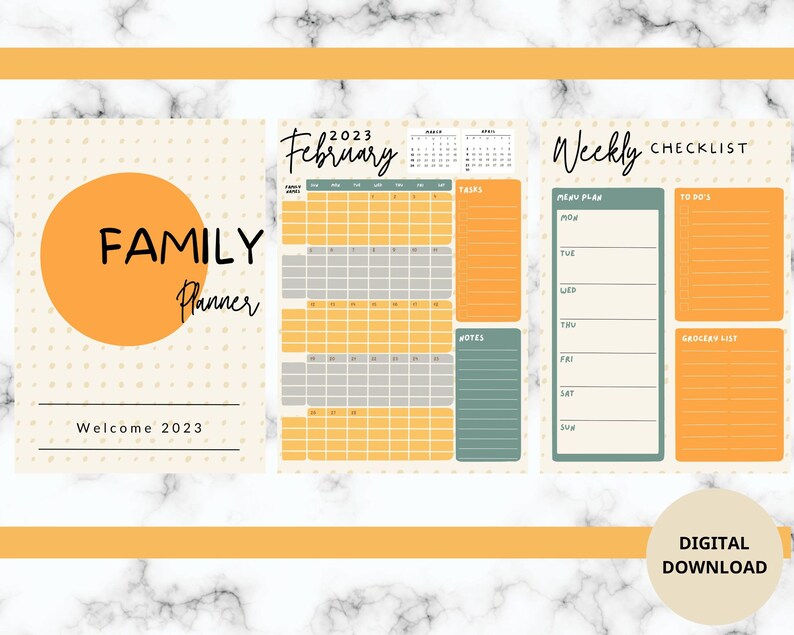 Family Planner 2023 (printable) to Stay Organized and Productive ...
