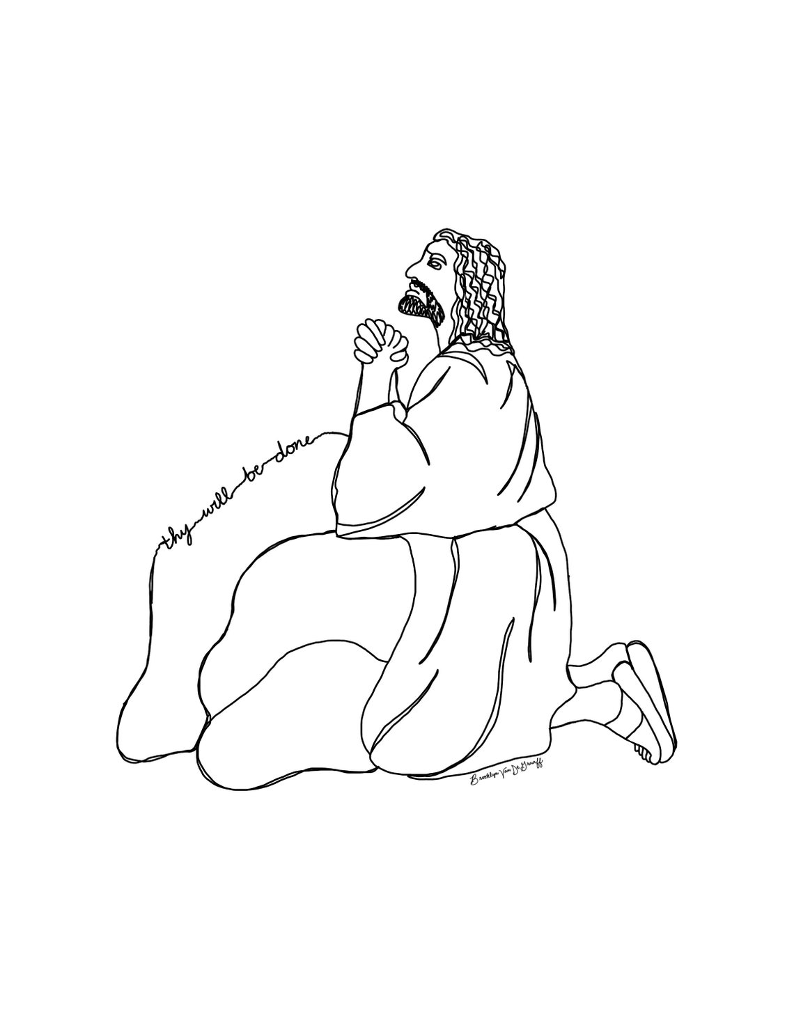 Matthew 26:42 Jesus in the Garden of Gethsemane - Etsy