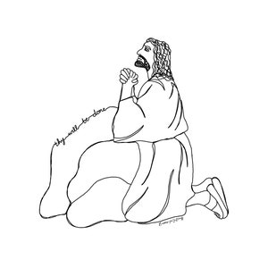 Matthew 26:42 Jesus in the Garden of Gethsemane - Etsy