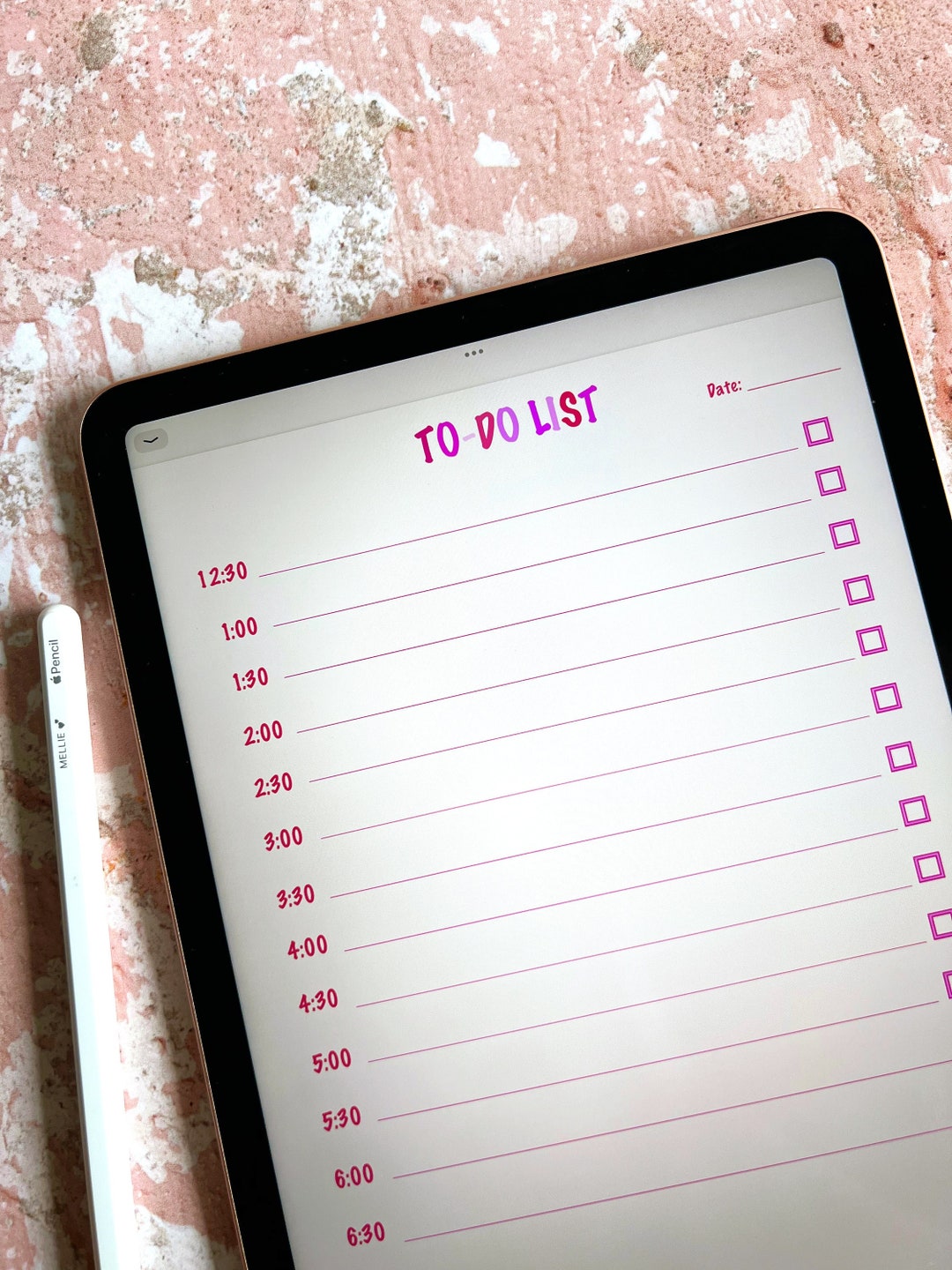 To-do List With Times for Use in Goodnotes, Digital Planner, iPad ...