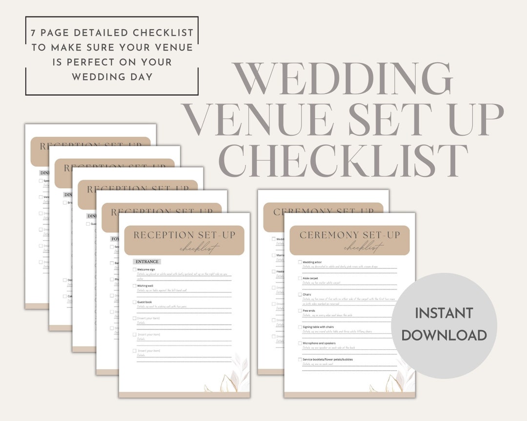 Wedding Venue Set up Guide to Plan Wedding Venue Checklist and Organize ...