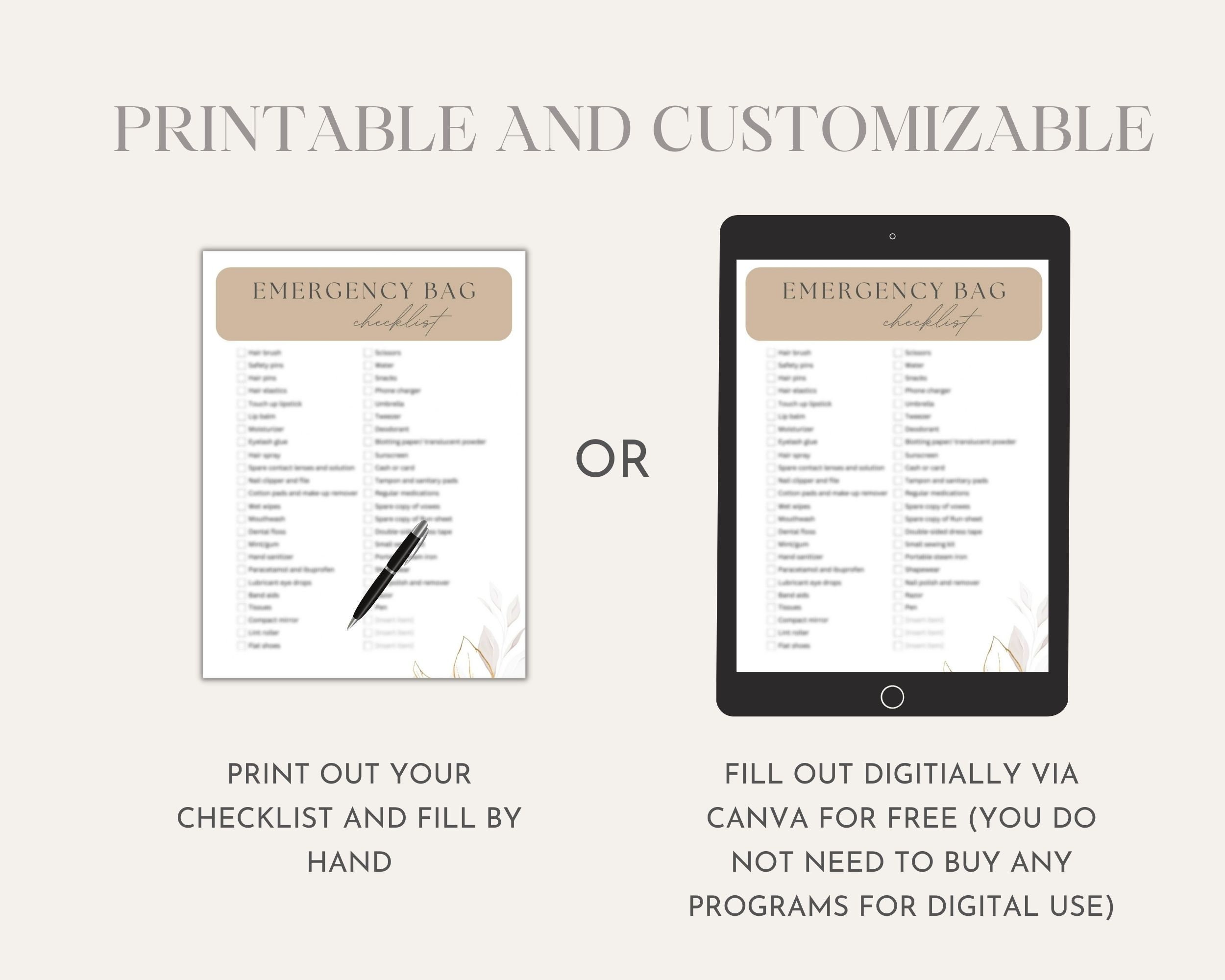 Emergency Wedding Kit for Wedding Day Emergency Bag Bride Packing ...