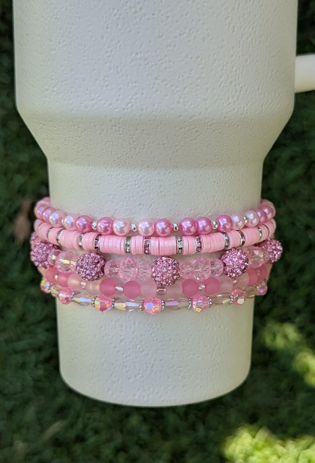 Pink Tumbler Stacking Bracelets Stanley Cup Accessories Stanley Cup ...