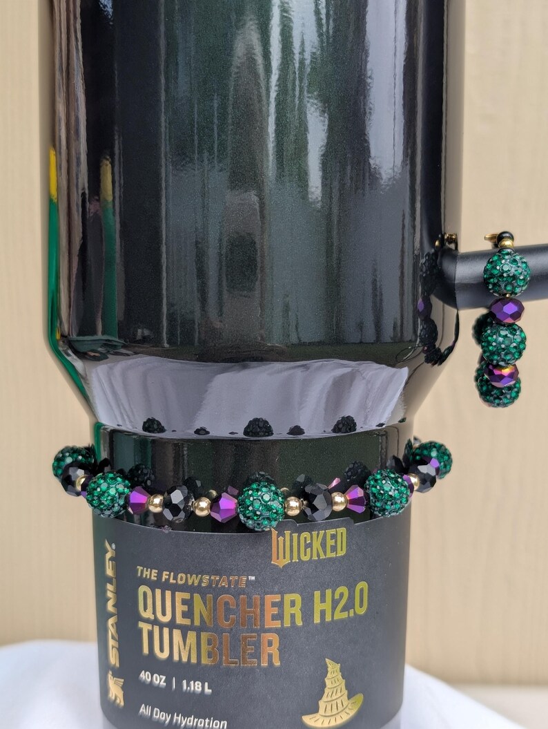 Target Wicked Elphaba Stanley Cup Handle Charm and Boot Topper Bracelet ...