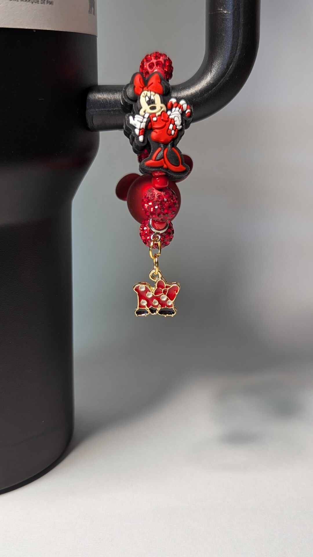 Stanley Cup Minnie Mouse Red Handle Charm Tumbler Accessories ...