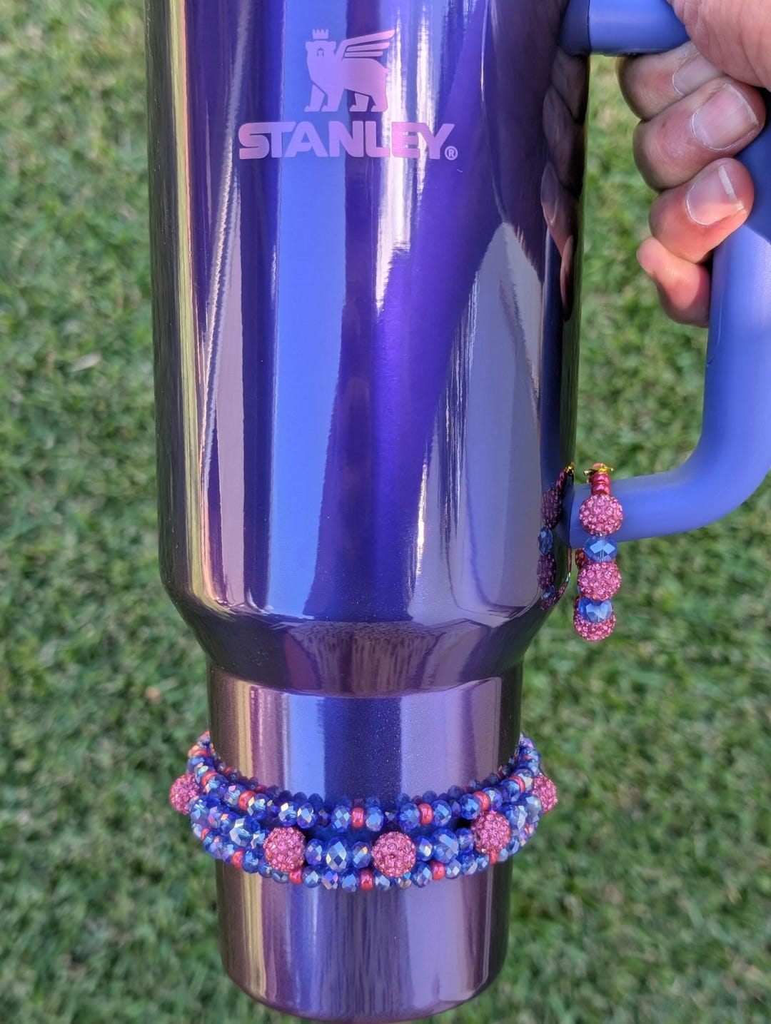 Stanley Starshine Cup Stacking Bracelets Handle Charm Set Crystal Blue ...
