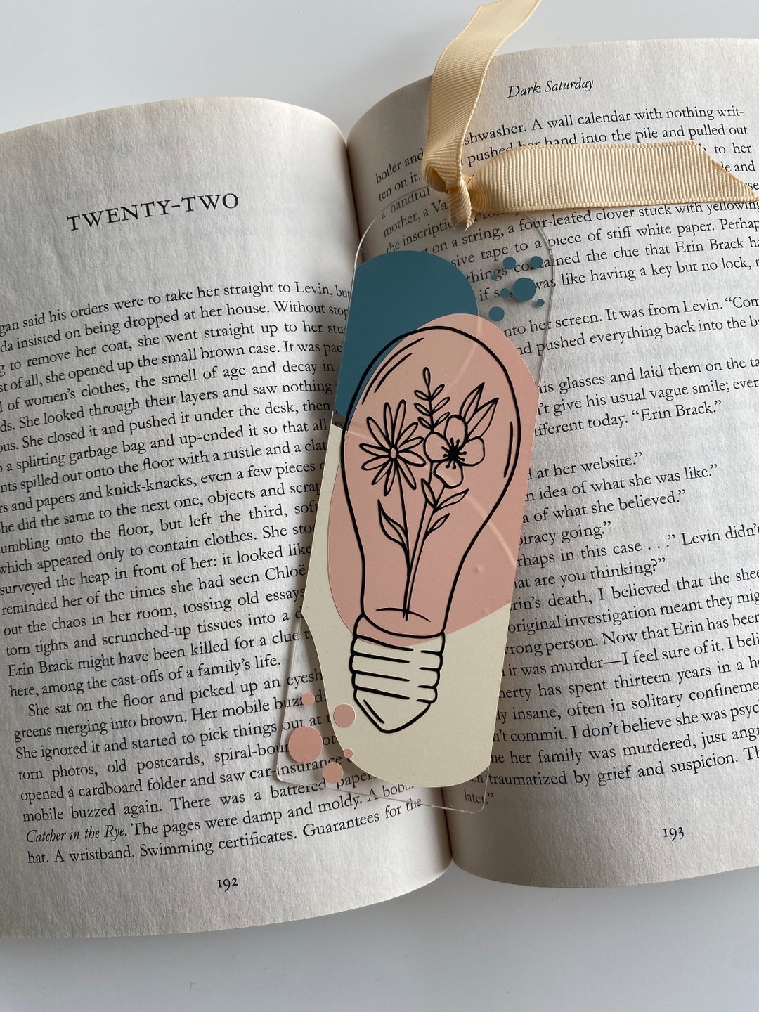Acrylic Bookmark • Floral Lightbulb - Etsy