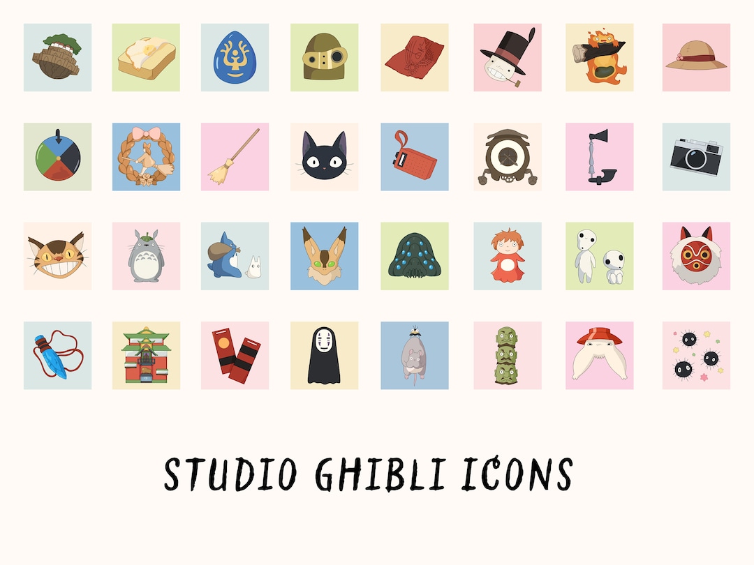 Ghibli Phone App Icons - Etsy