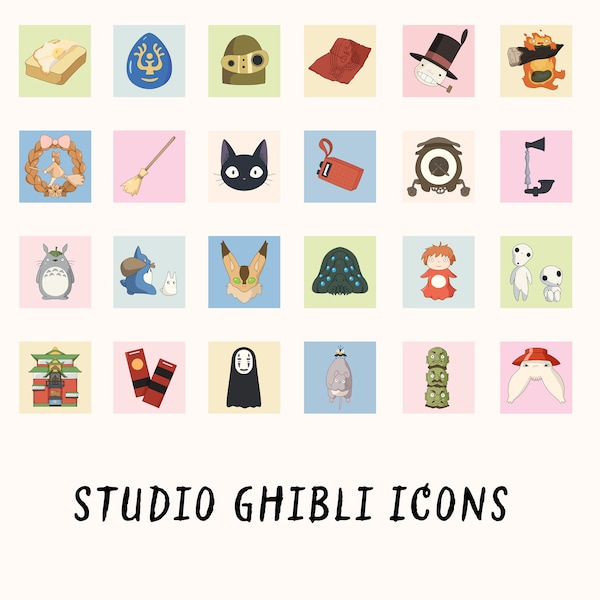 Studio Ghibli Icon Pack - Etsy