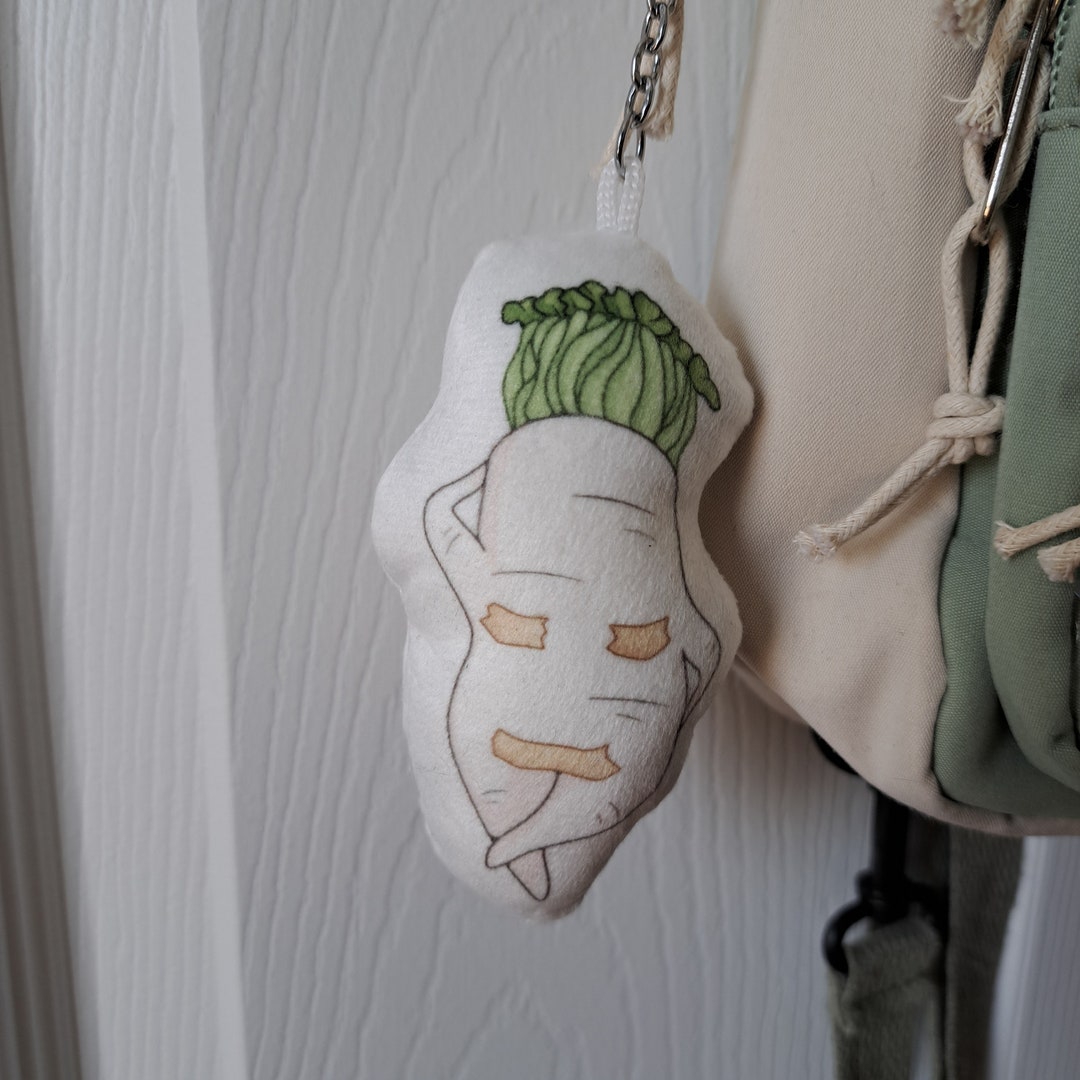 Daikon Radish Plush Keychain - Etsy