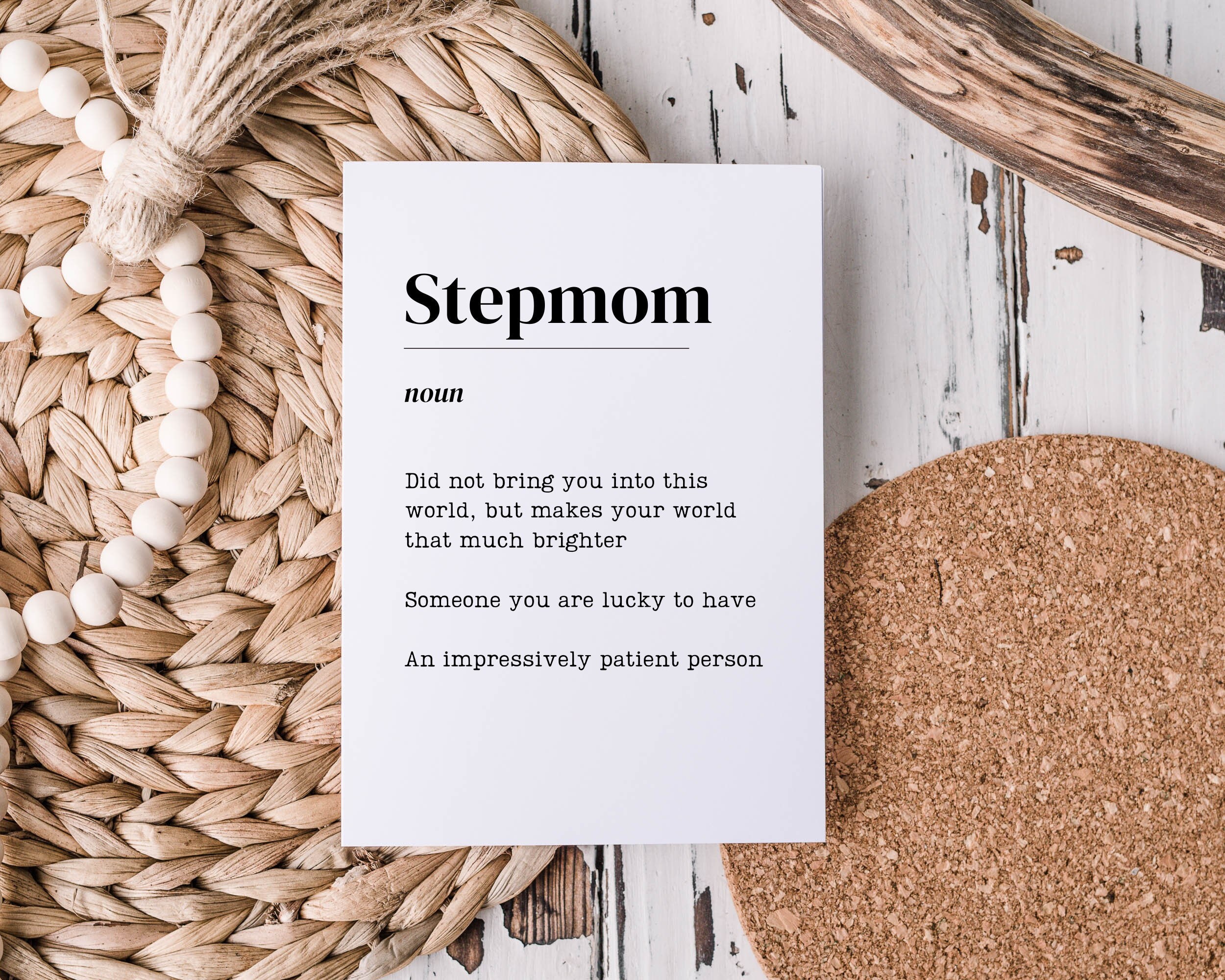 Printable Mothers Day Card Stepmom Definition Card For Stepmom For