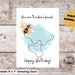 Printable Happy Birthday Card Bee Birthday Card Child Birthday Card ...