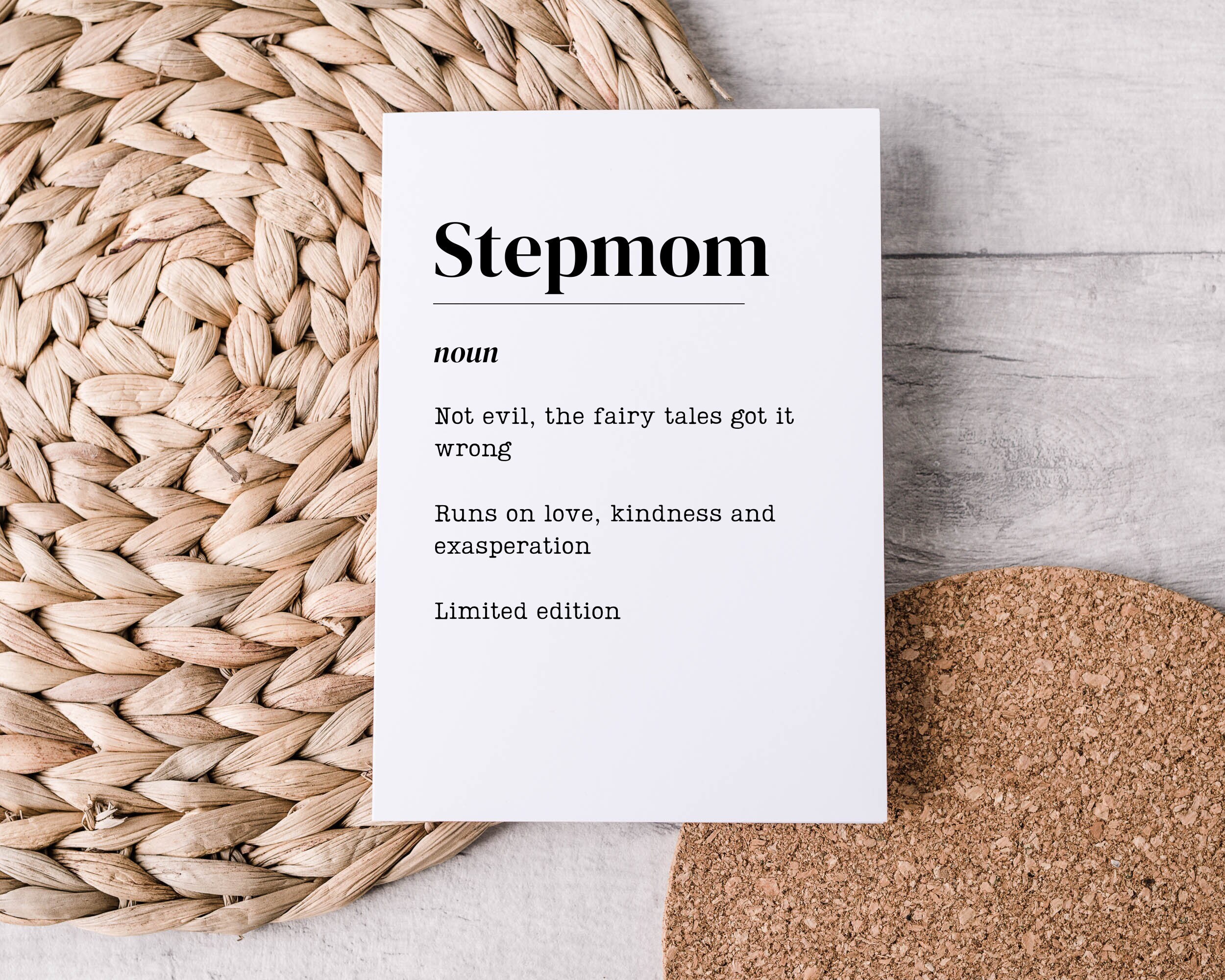 Printable Mothers Day Card Stepmom Definition Card For Stepmom For