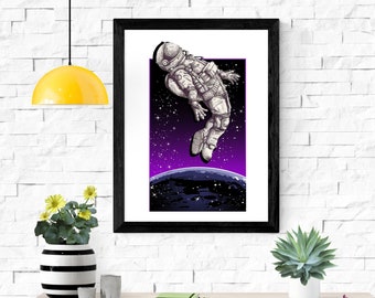 Purple Space Wall Art - Etsy