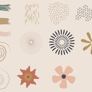 Boho Clipart Bundle | Abstract Boho Elements| Boho Shapes | SVG & PNG ...
