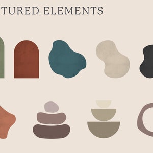 Boho Clipart Bundle | Abstract Boho Elements| Boho Shapes | SVG & PNG ...