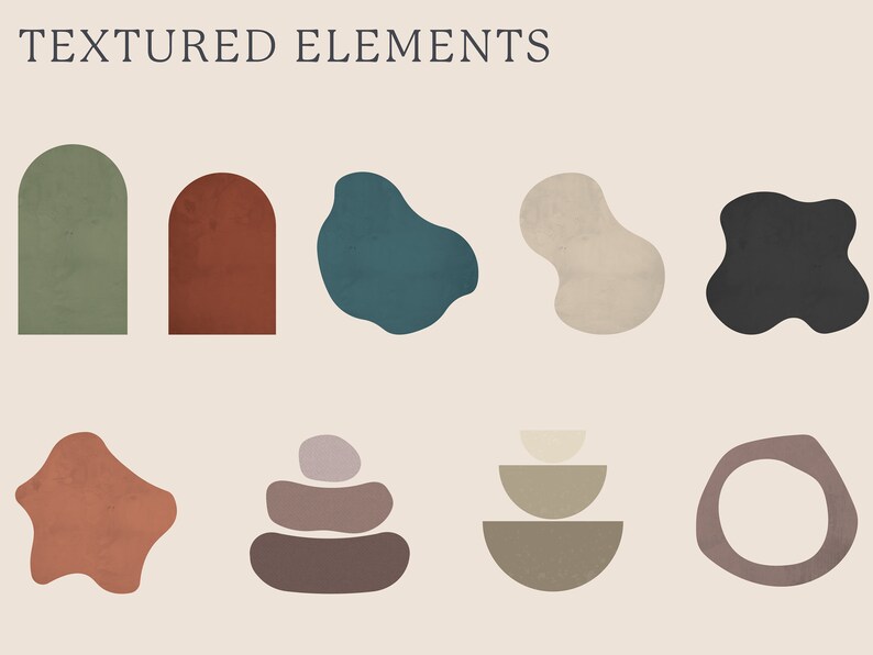 Boho Clipart Bundle | Abstract Boho Elements| Boho Shapes | SVG & PNG ...