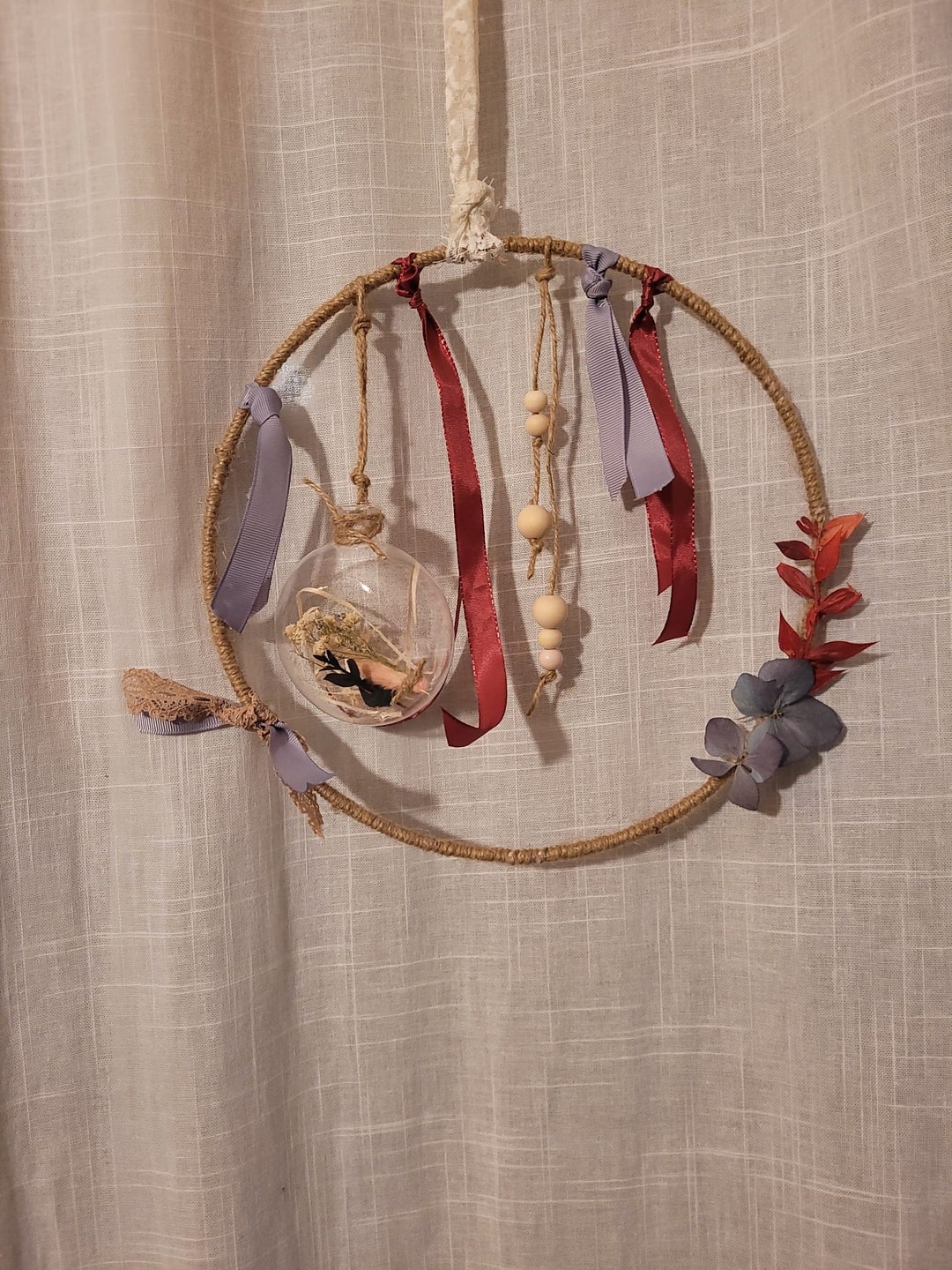 Hanging Crown Made of Dried Flowers and Pearls - Etsy