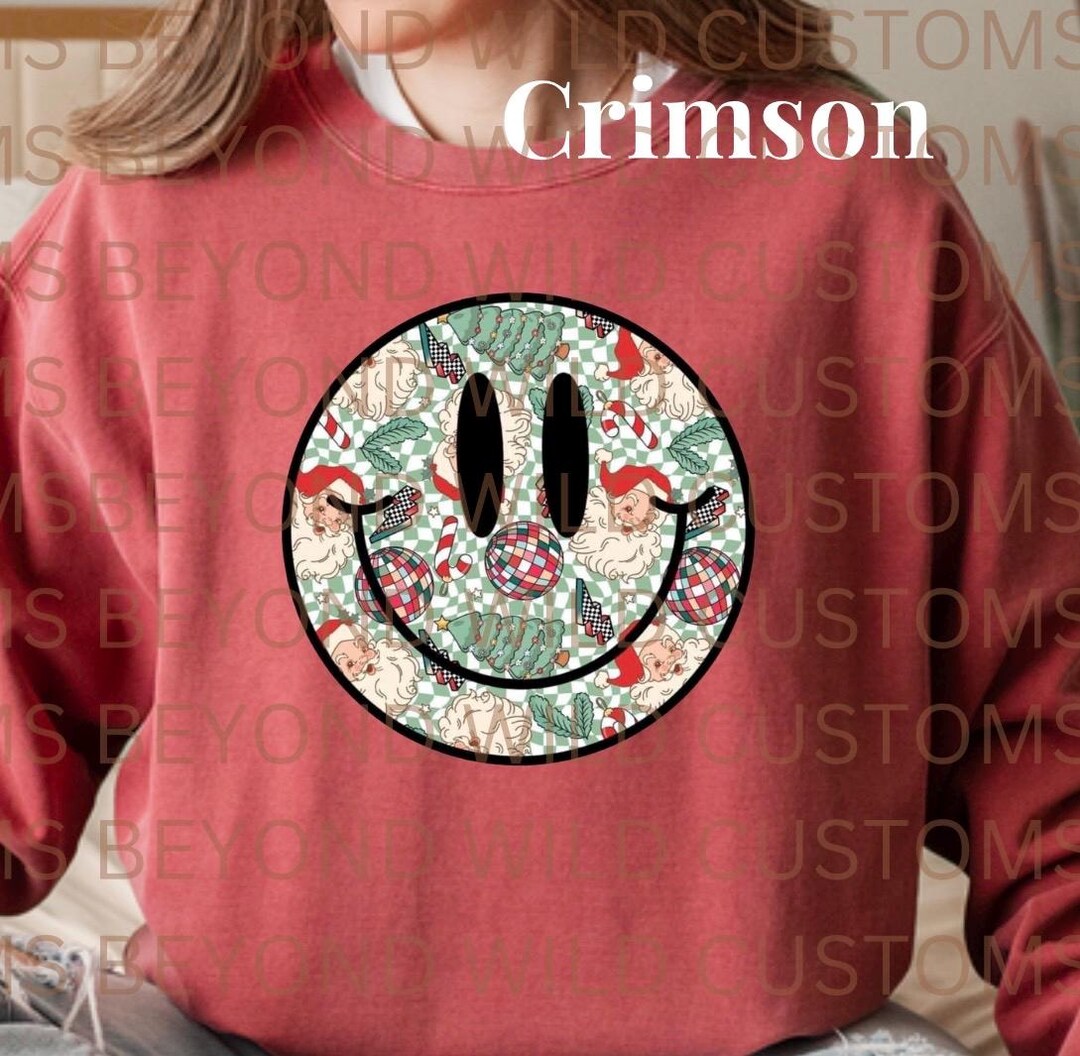 Comfort Color- Smiley Face Christmas - Etsy