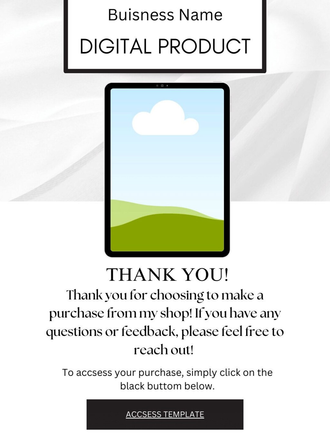 Digital Product Mock-up, Digital Download Mock-up, Digital Template ...
