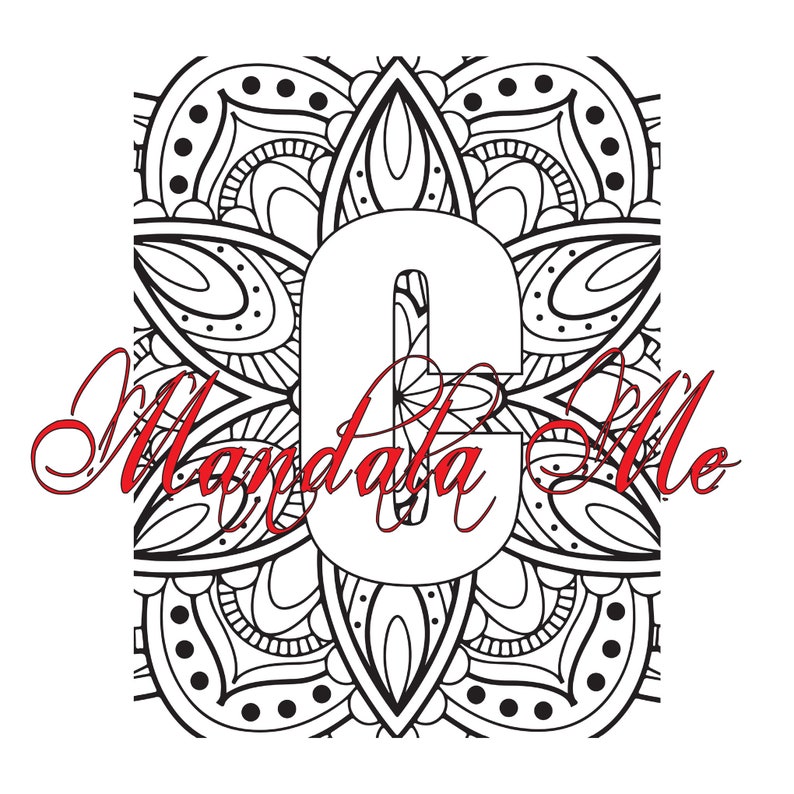 Mandala Alphabet - Coloring Pages - Etsy