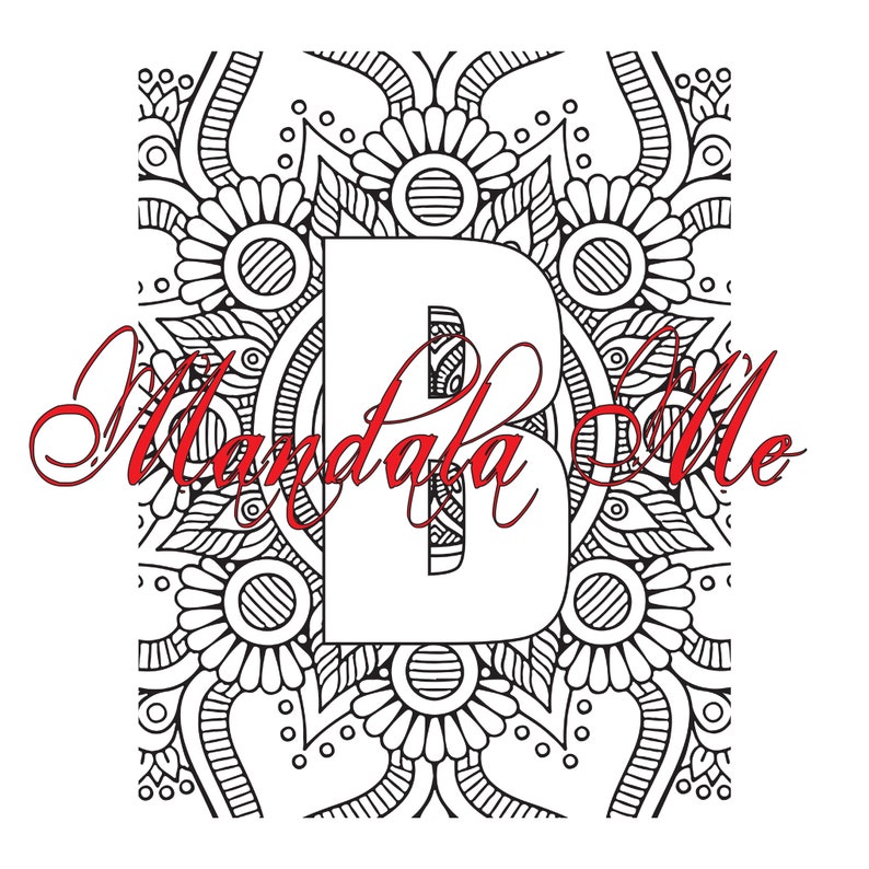 Mandala Alphabet - Coloring Pages - Etsy
